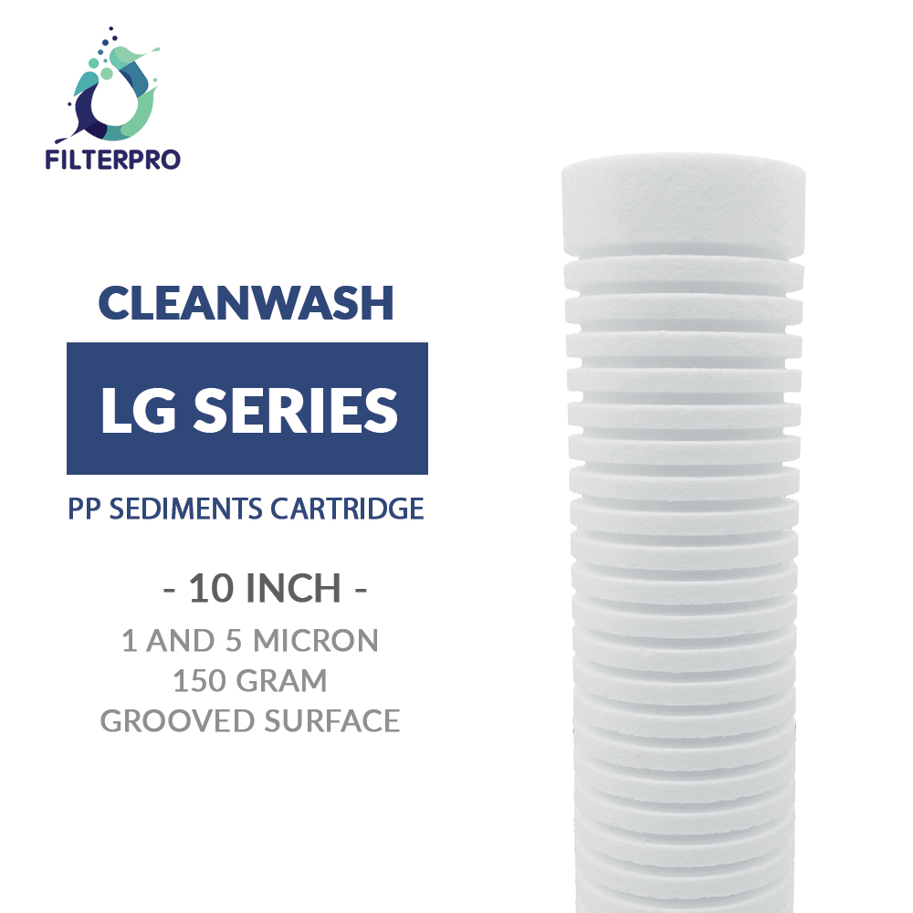 LG Series 10” PP Sediments Cleanwash Replacement Filter Cartridge 150g ...