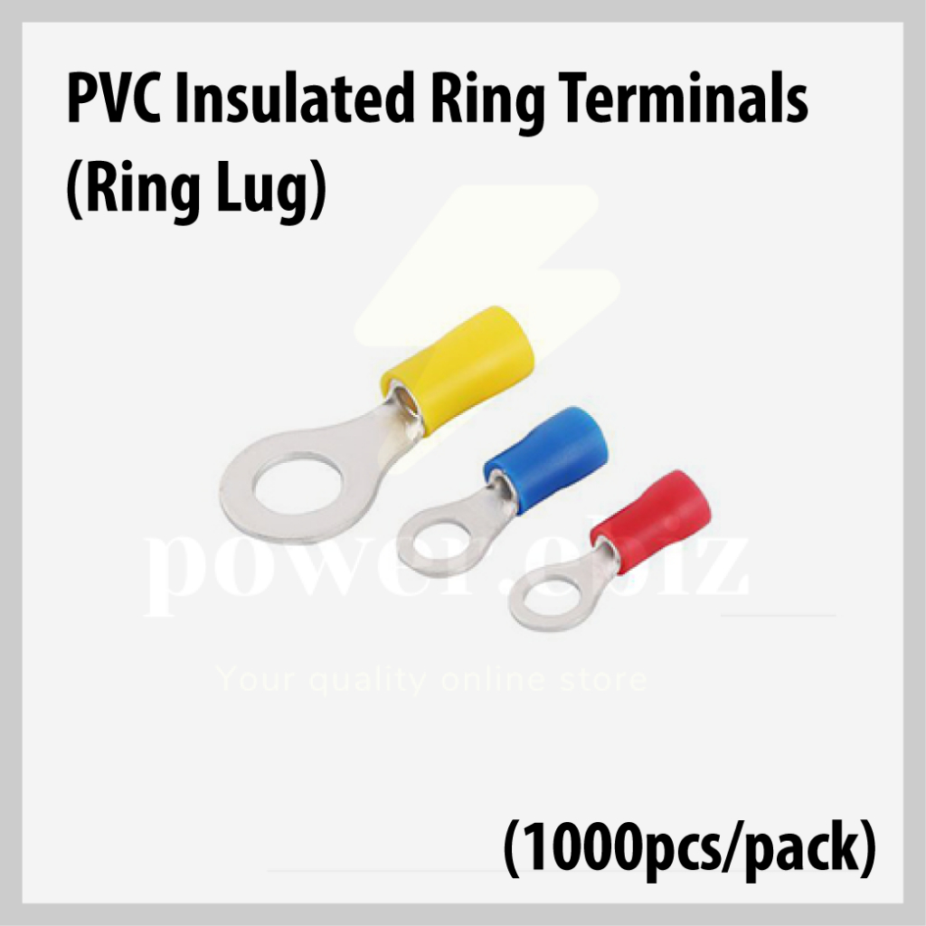 PVC Insulated Ring Terminals - Ring Lug (1000pcs/pack) | Shopee Malaysia
