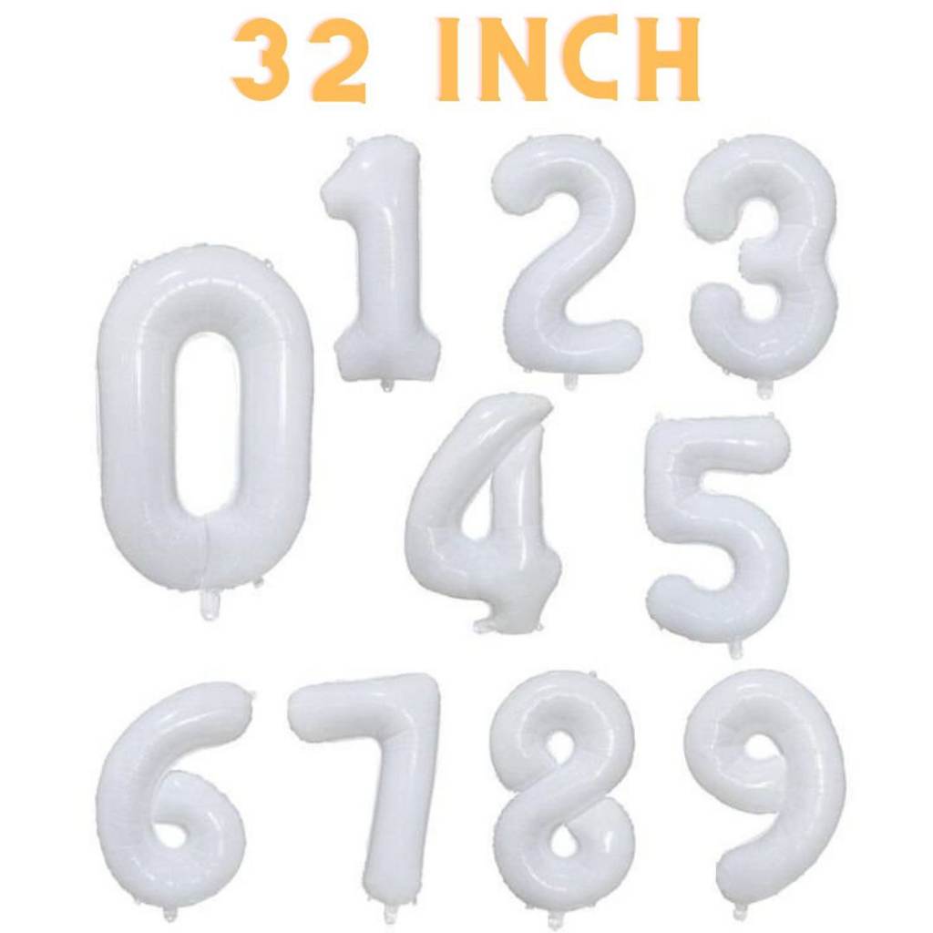 [32 Inch] Aluminium Foil Balloon Numbers Anniversary Birthday Party ...