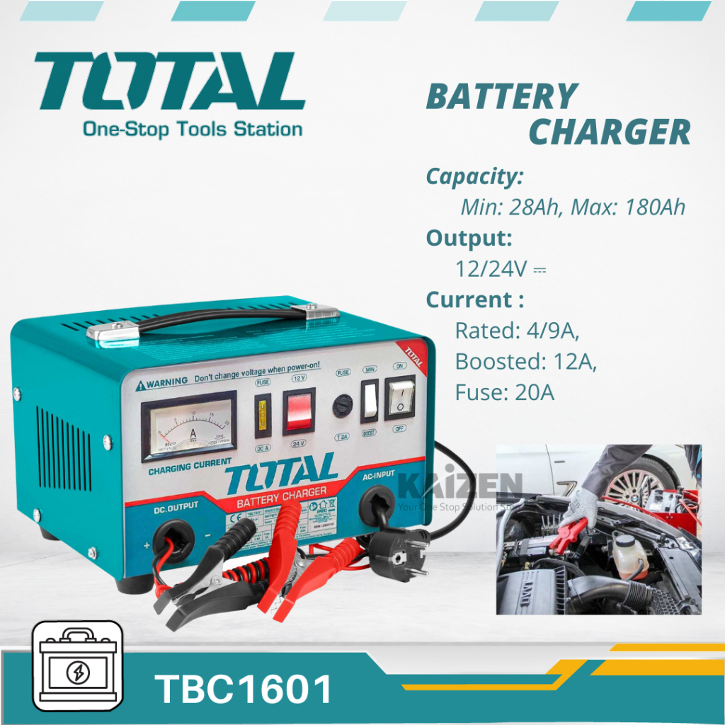TOTAL TBC1601 Battery Charger (12V / 24V ) | Shopee Malaysia