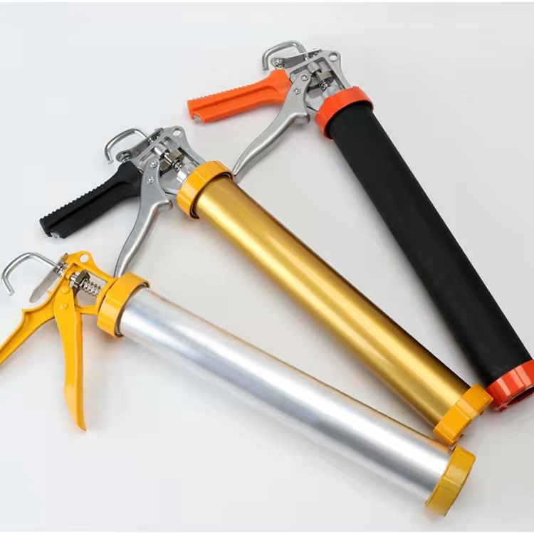 9“ 16" Stainless Steel Caulking Gun 600ml Pressing Inject Silicone ...