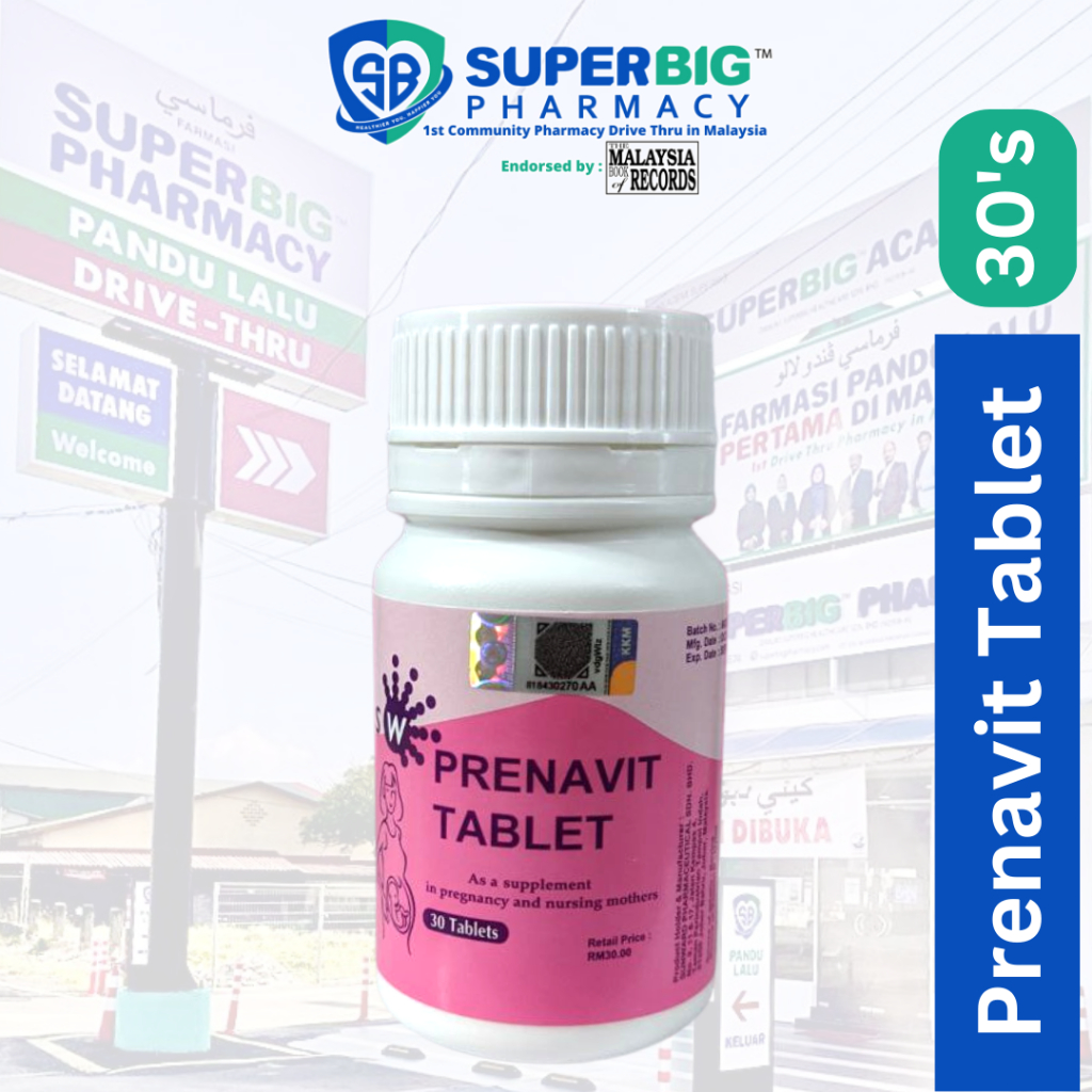 Vitamin Ibu Mengandung dan Menyusu VIRAL MURAH (Prenavit Tablet x 30's ...