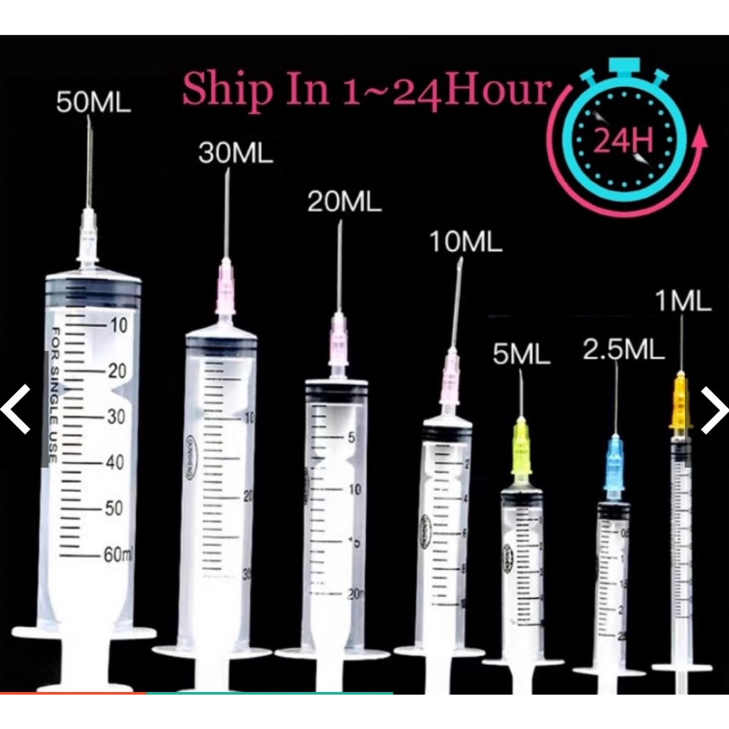 Syringe with needle /sterile / picagari / jarum untuk Dakwat Ink ...