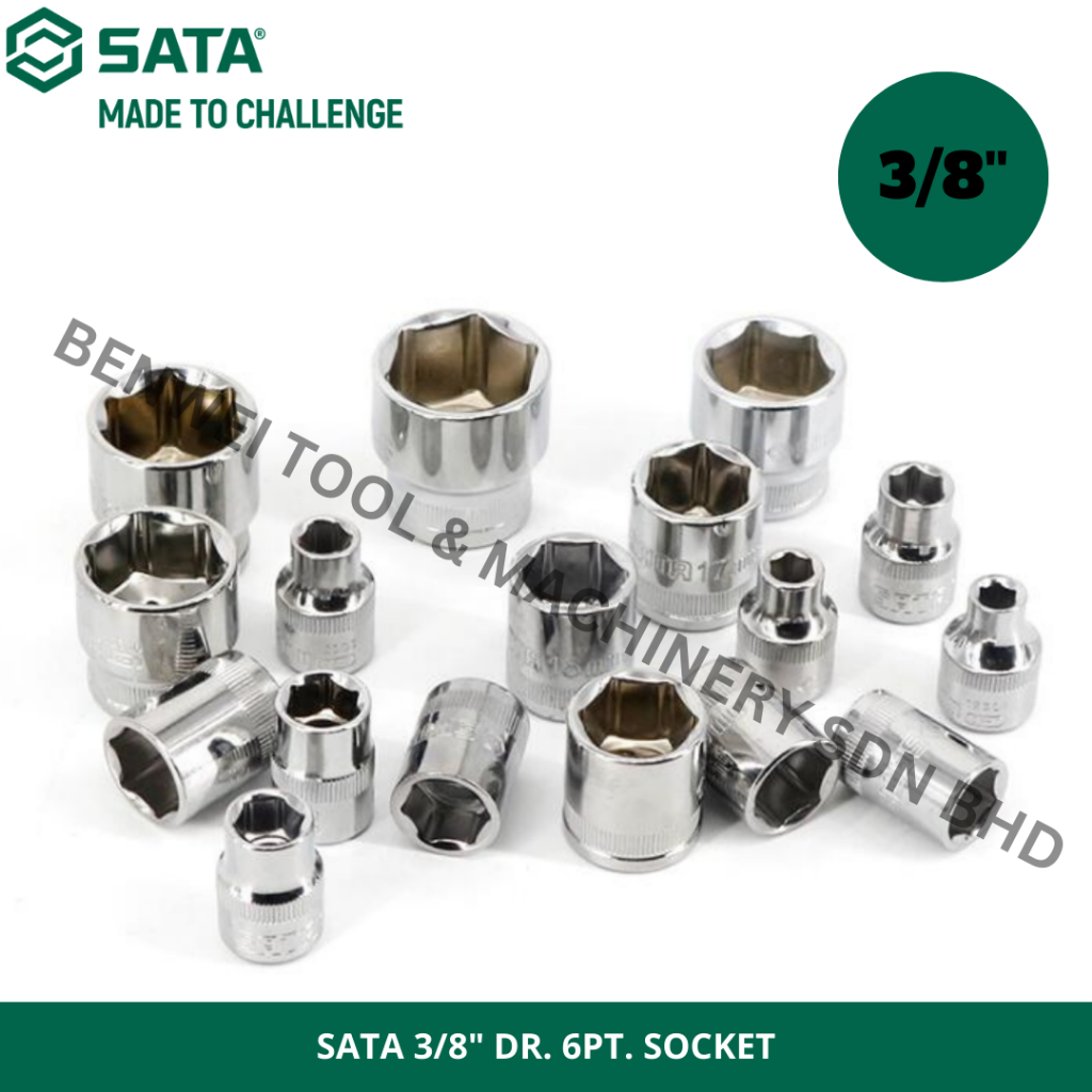 SATA 3/8 DR. 6PT SOCKET / JUNIOR SIZE SOCKET BOX / 6MM 7MM 8MM 9MM 10MM ...