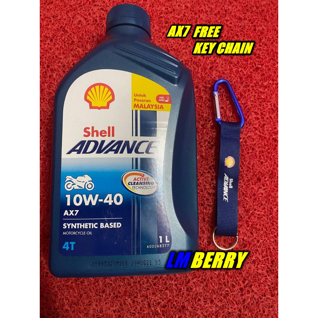Minyak Moto shell Original 100% Shell ax3 ax7 10W-40 4t shell advance ...