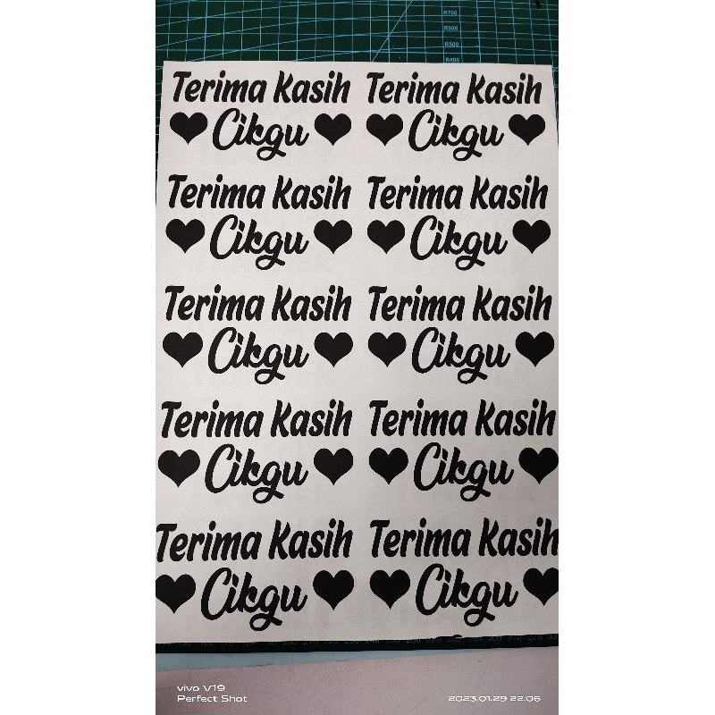 STIKER TERIMA KASIH CIKGU & TQ TEACHER 10IN1 | Shopee Malaysia