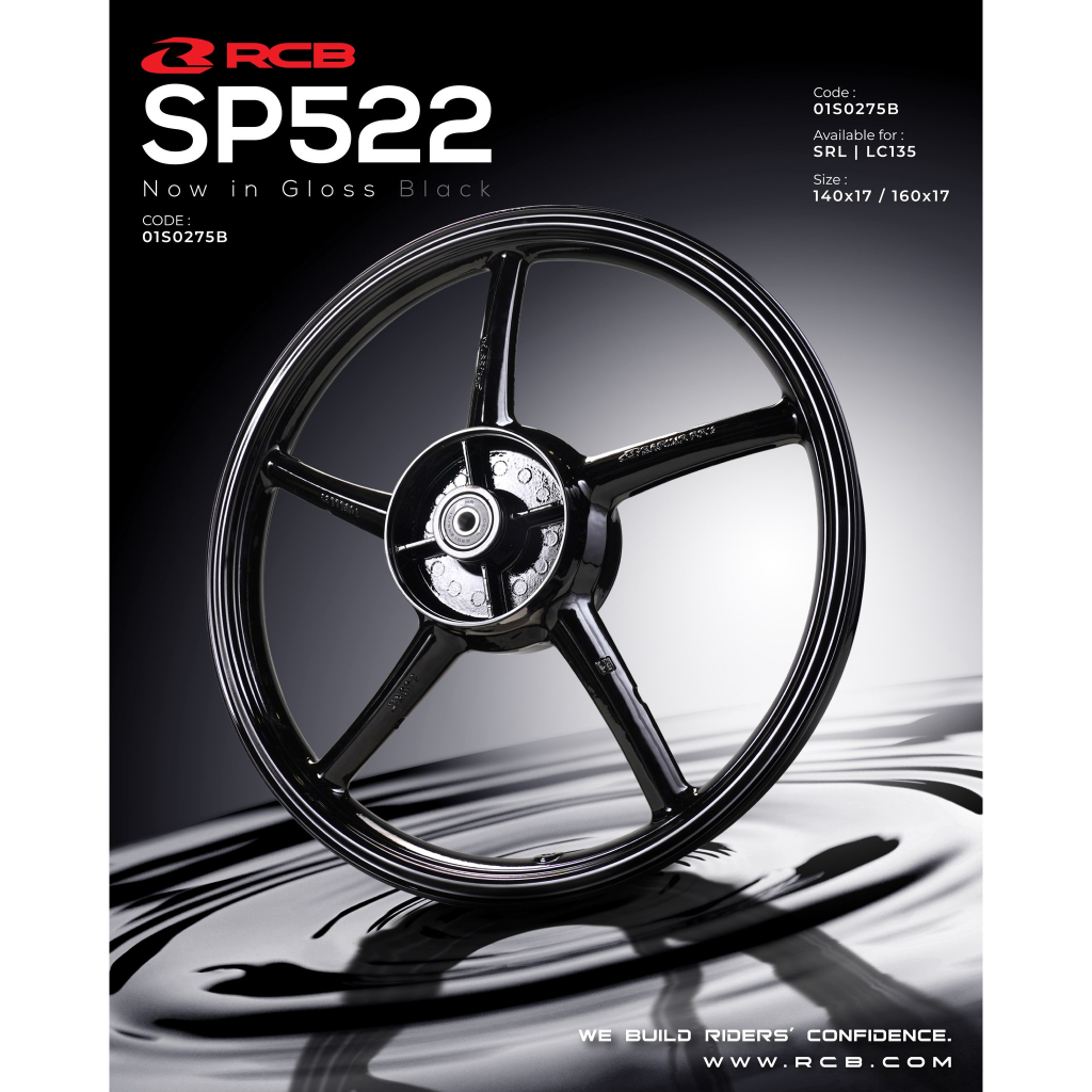 RCB GLOSSY BLACK SP522 140/160-17 TERBARU LAGENDA 135LC 4S SRL115 ...