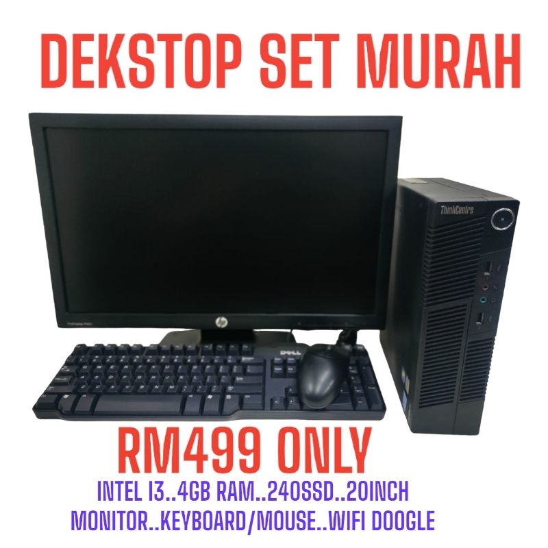 DEKSTOP SET COMPUTER( REFURBISHED UNIT) WITH INTEL I3 PROCESSOR..4GB ...