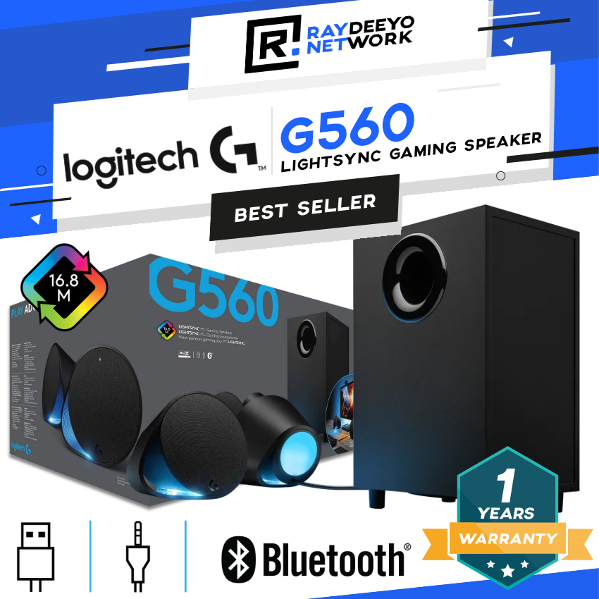 Logitech G560 LIGHTSYNC RGB PC 2.1 Gaming Speaker [DTS:X Ultra/240W/G ...