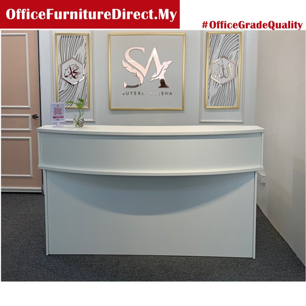 180x90cm 210x90cm Minimalist White Cashier Reception Counter Office ...