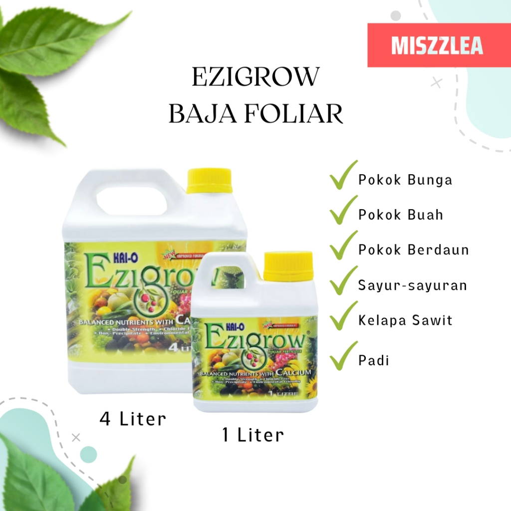 EZIGROW BAJA POKOK ORGANIK, EZYGROW, 1 LITER DAN 4 LITER SAHAJIDAH HAI-O | Shopee Malaysia