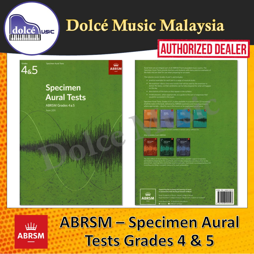 ABRSM – Specimen Aural Tests Grades 4 & 5 | Shopee Malaysia
