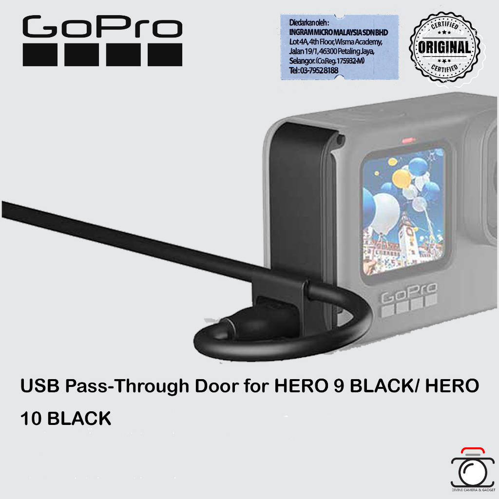 Gopro USB Pass-Through Door for HERO 9 BLACK/ HERO 10 BLACK | Shopee ...