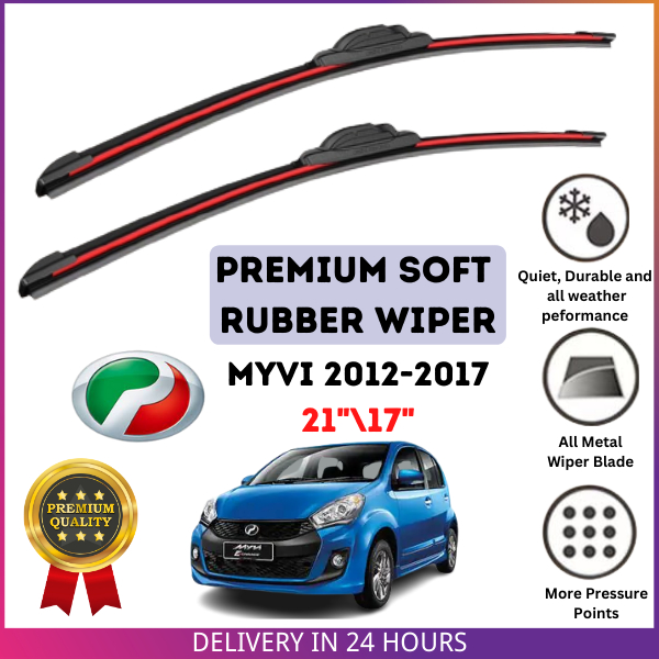 PERODUA MYVI 2012-2017 PREMIUM SOFT RUBBER WIPER BLADE (2PCS/SET ...