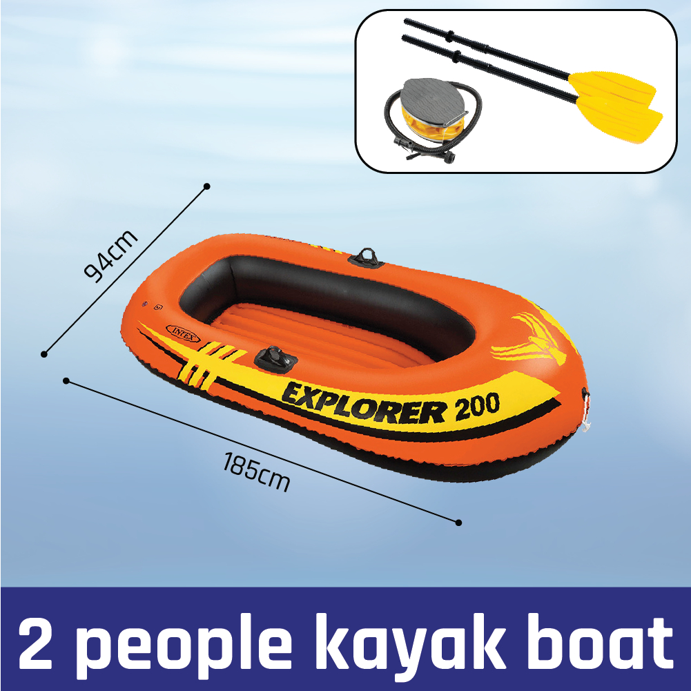 Inflatable Boat kayak fishing boat Intex 2 3 4 person bot angin kayak ...