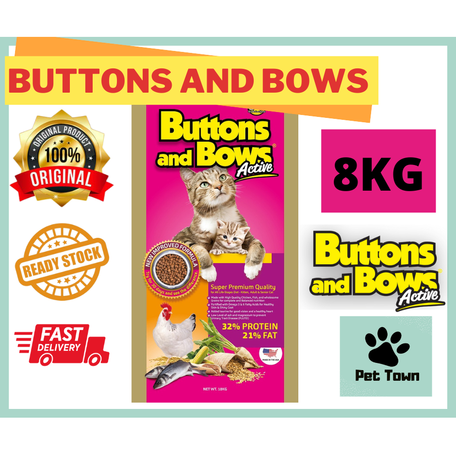 Makanan Kucing Cat Food Button and Bow Murah Pet B&B Kibbles Pet Pets ...