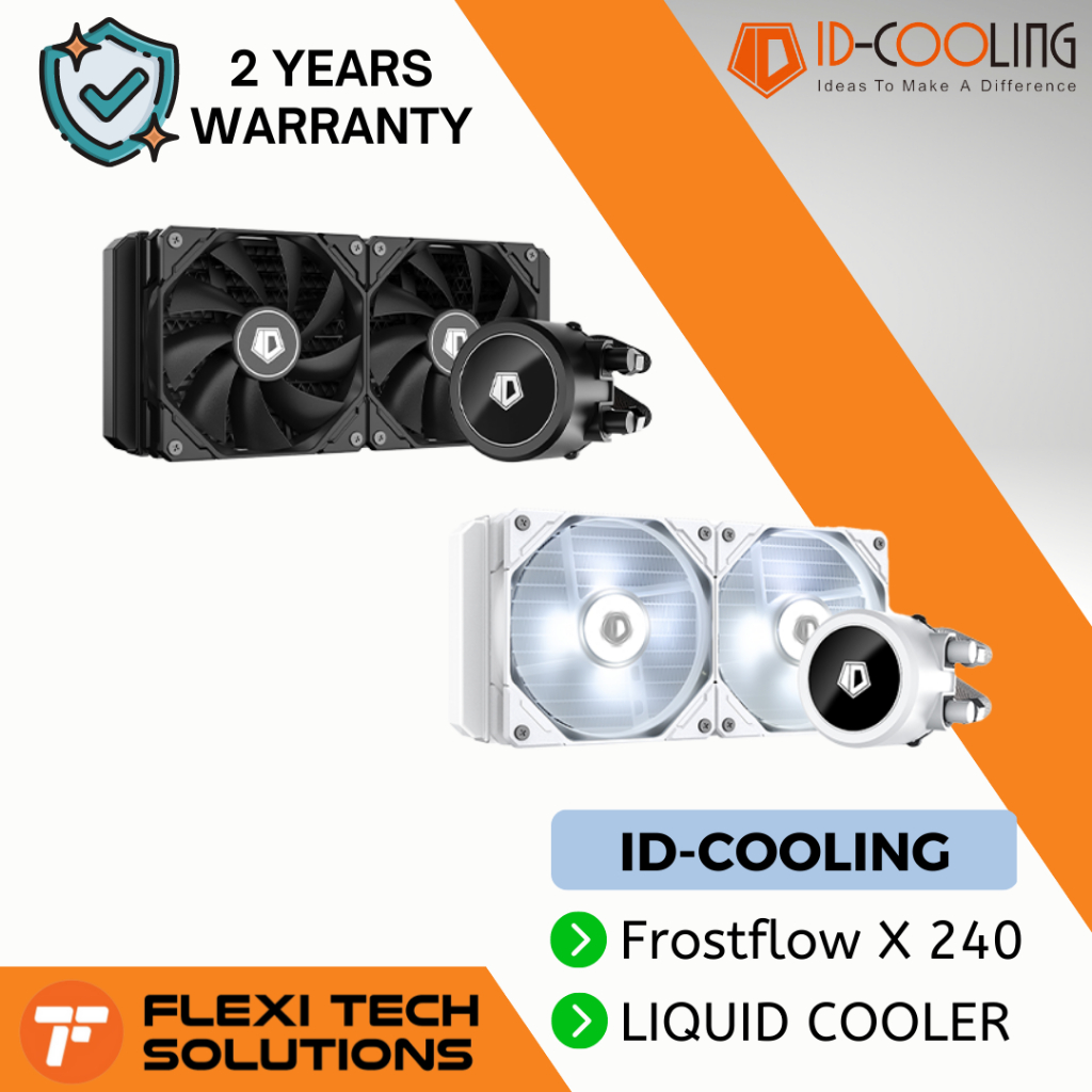 Flexi Tech ID-COOLING Frostflow X 240 Lite Black / Snow AIO Liquid ...