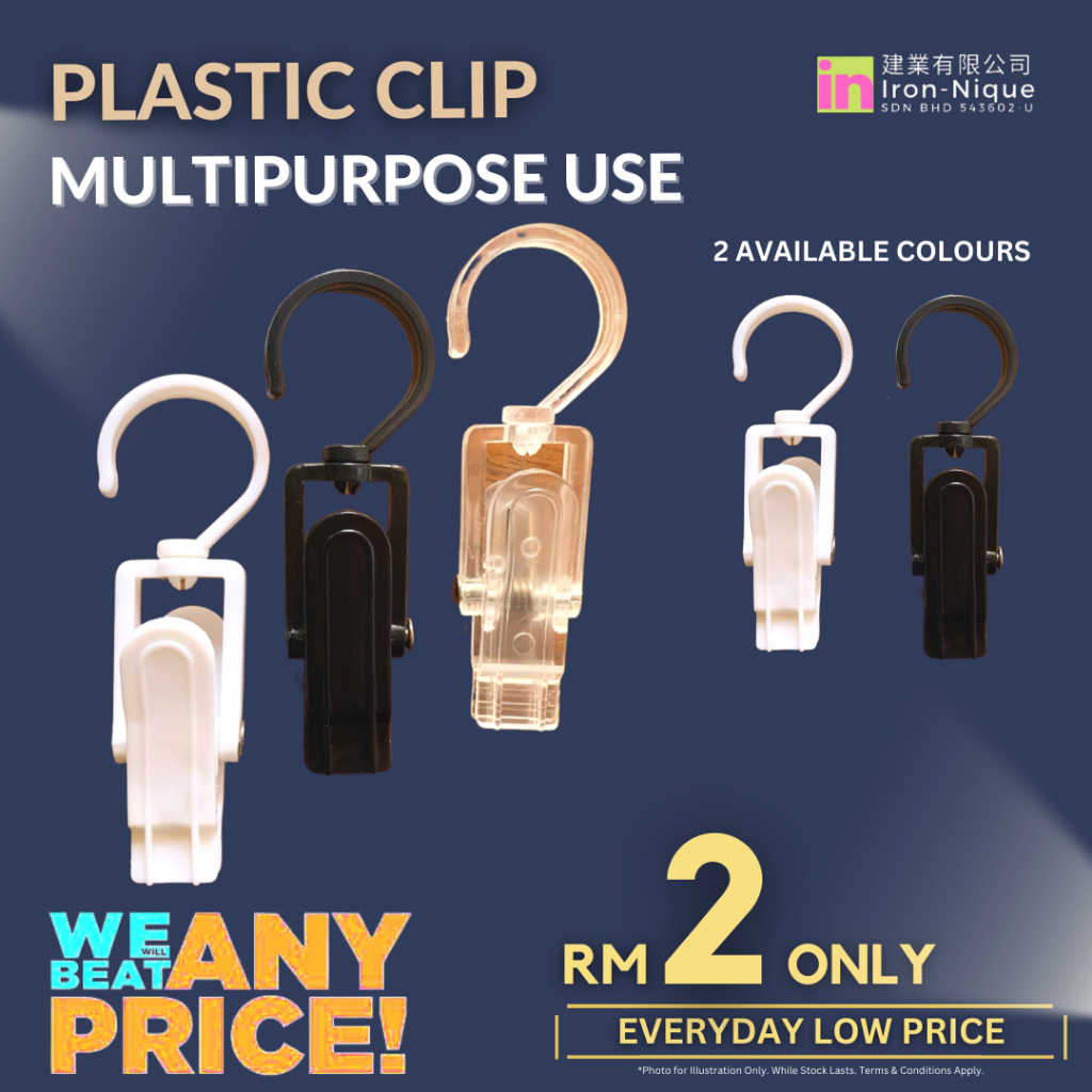 🔥Multipurpose Plastic Clip 🌈 RM2 ONLY!! Black / White / Durable / Cheap ...