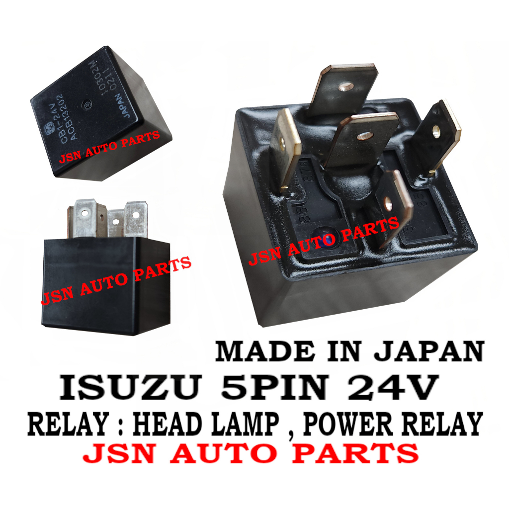 RELAY 5PIN 24V MADE IN JAPAN ISUZU TRUCK LORRY REALY HEAD LAMP , POWER ...