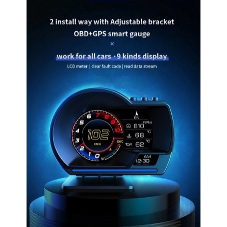 OBD GAUGE METER OBD2 METER P6 + & P24 GPS Water tempPROTON HONDA ...