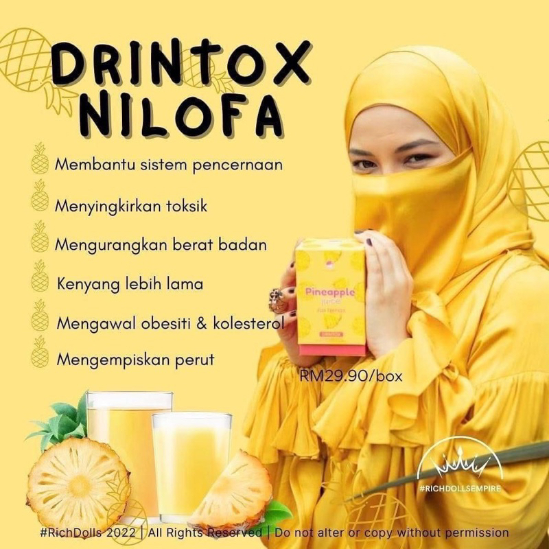 NILOFA DRINTOX PERISA NENAS | Shopee Malaysia