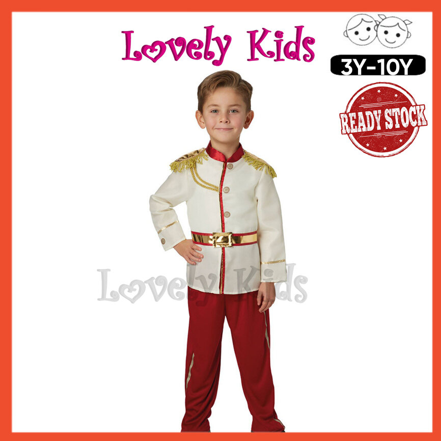 ⭐READY STOCK⭐ 4Y-8Y Kids Boy Costume Little Prince Pretend Cosplay King ...