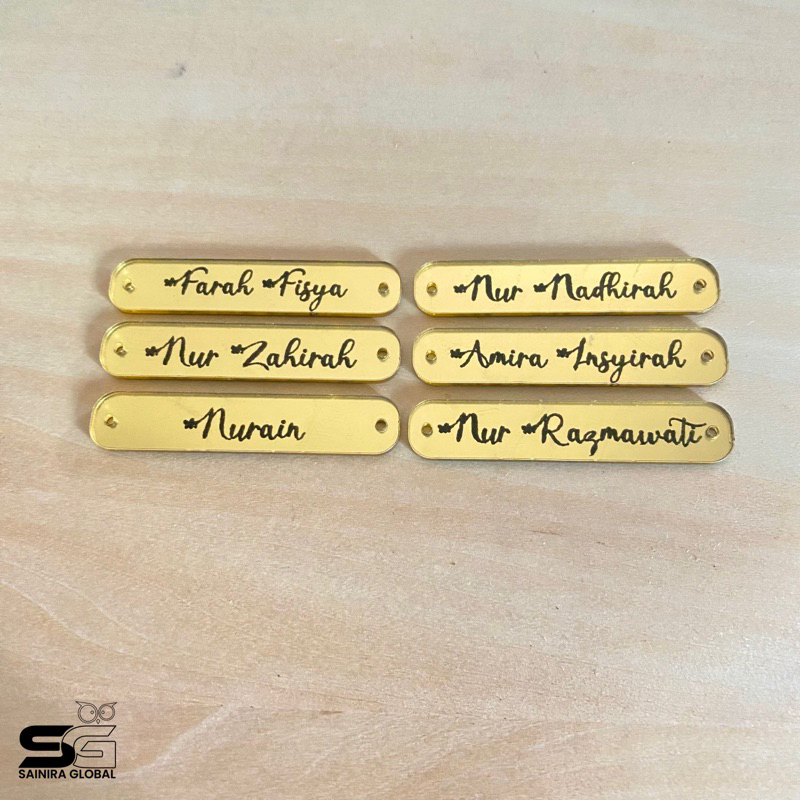 LABEL TAG ENGRAVE / LABEL TUDUNG BEG (Minimum Order 2 Pcs & Ke Atas ...
