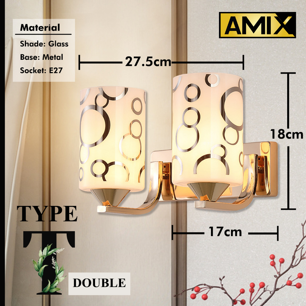 Wall Lamp Designer Decorative Indoor Wall Light /E27 Lampu Dinding ...