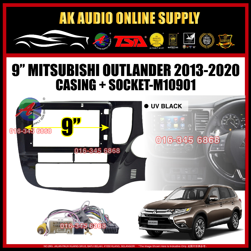 Mitsubishi Outlander 2013 - 2020 Android Player 9" inch Casing + Socket ...