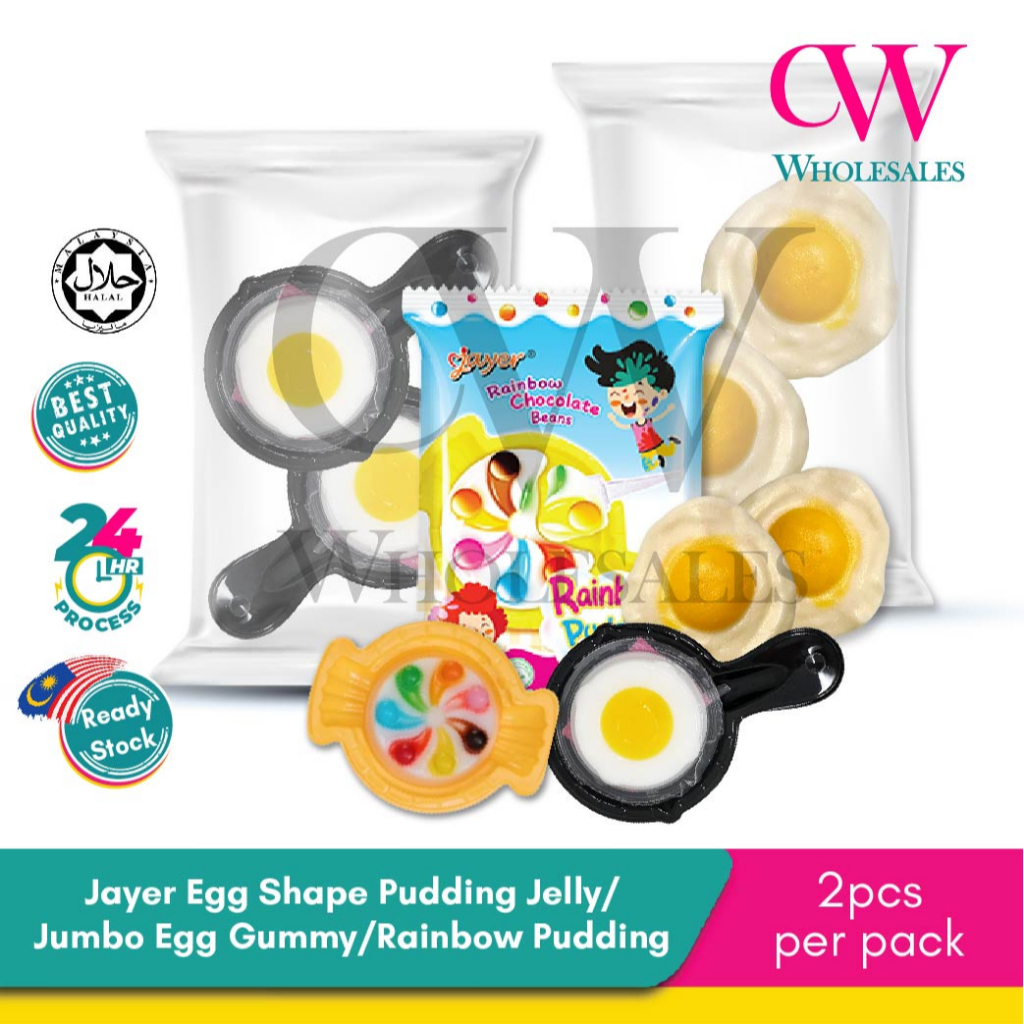 Egg Pudding Jelly Pop Candy Jayer Rainbow Pudding Jelly Bebeto Jumbo ...