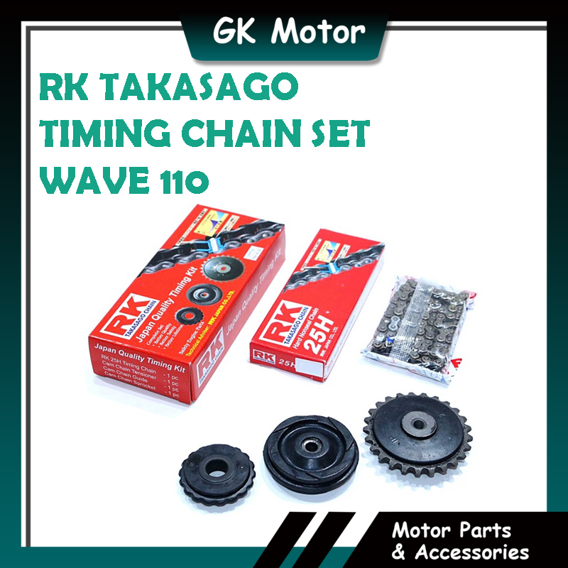 WAVE110 90L TIMING CHAIN COMPLETE SET RK TAKASAGO RK RANTAI KECIL SET ...