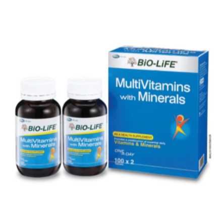 Bio Life MultiVitamins With Minerals ( 2 x 100 Tablets ) | Shopee Malaysia
