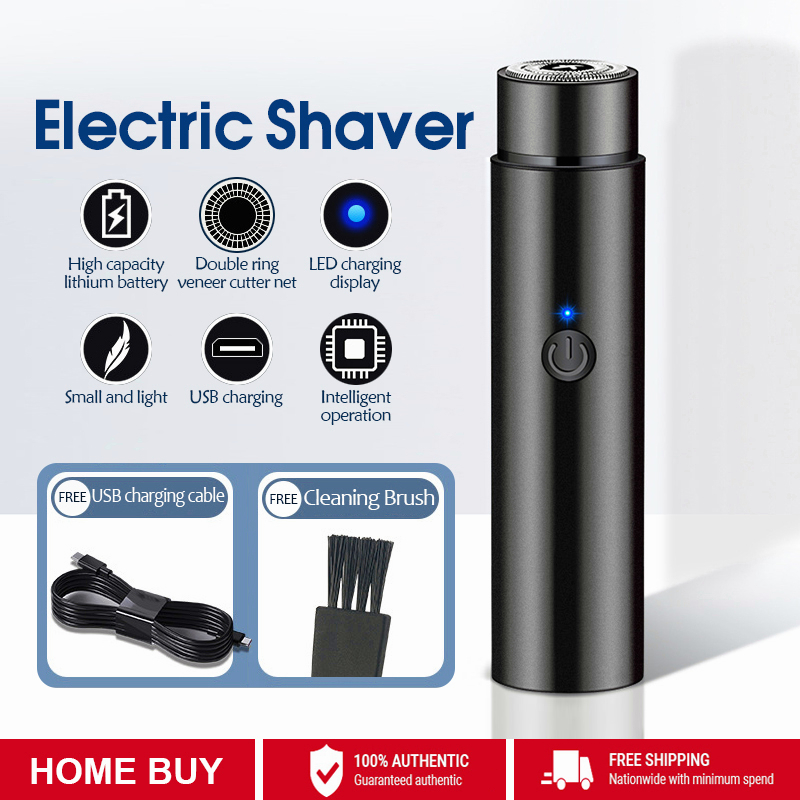 Mini Men's Electric Shaver Travel Razor Portable Beard Knife USB ...