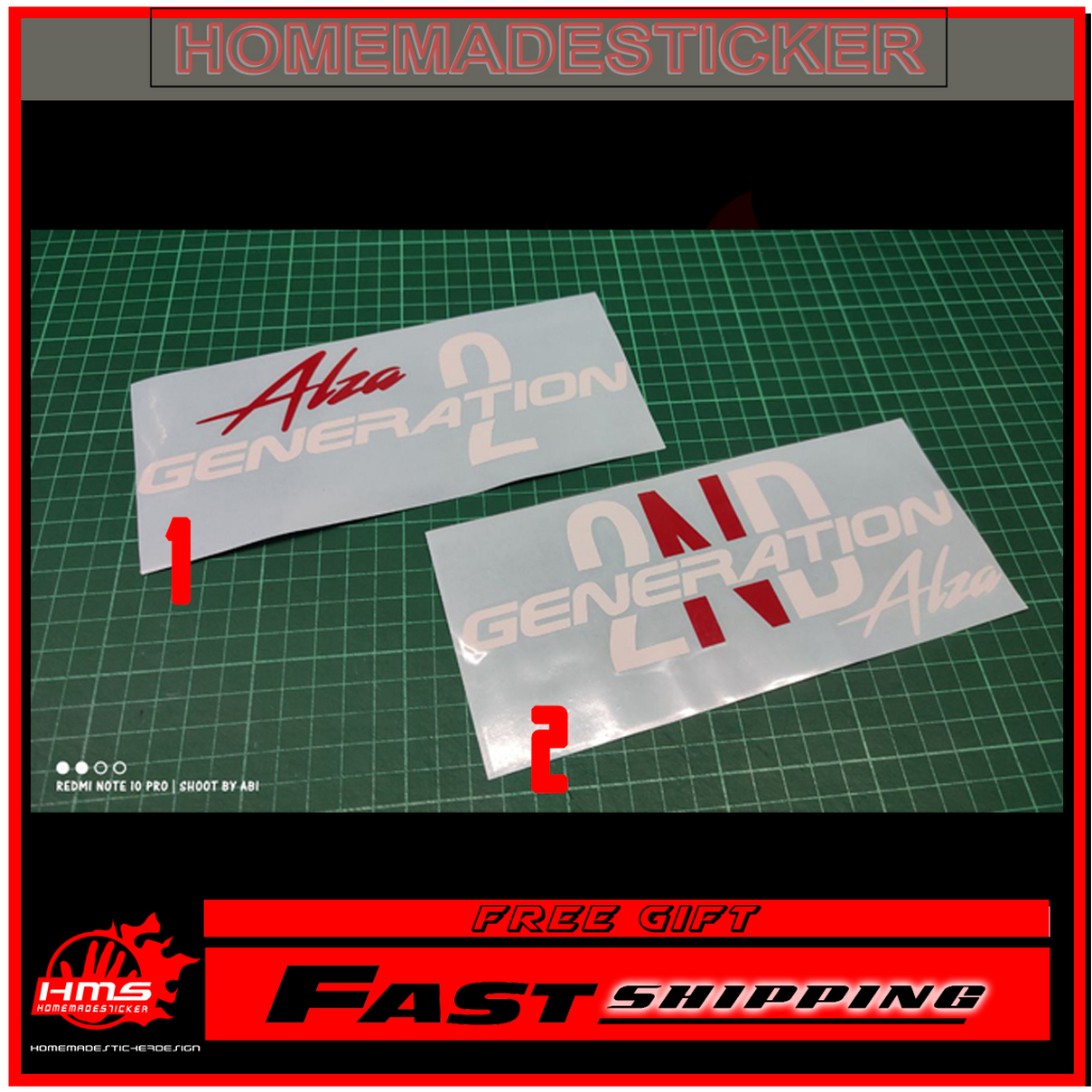 Perodua Alza Generation 2 Car Sticker Decal 2 Type | Shopee Malaysia
