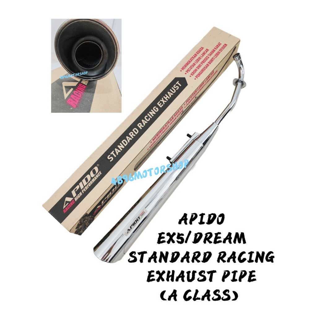 APIDO BIG BORE STANDARD CUTTING RACING EXHAUST EX5 DREAM WAVE100 ...