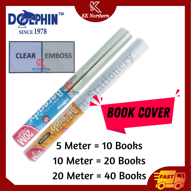 1 Roll Dolphin Beready Book Cover 20meter 10meter 5meter Book Wrapper ...