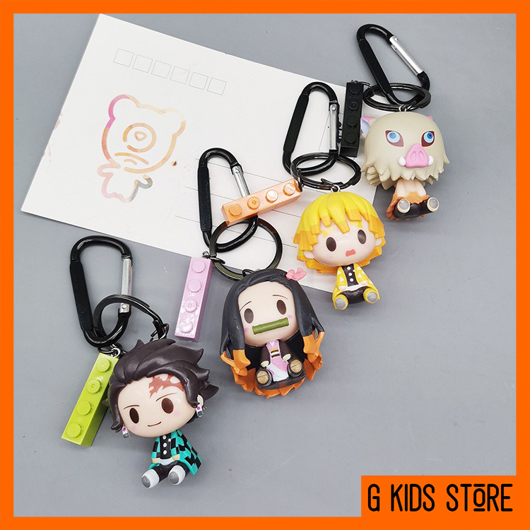 Demon Slayer Mini Keychain Nezuko Tanjiro Zenitsu Inosuke Kimetsu No ...