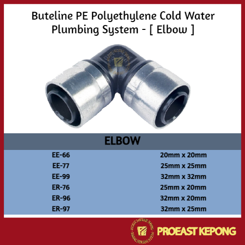 [ELBOW] Buteline PE Polyethylene Cold Water Plumbing System | Shopee Malaysia