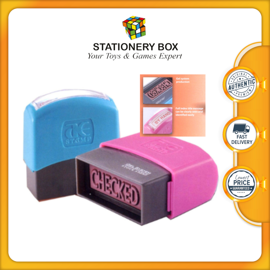 AE Stamp Set / Chop Pejabat with Office Phrases in English/Malay (Ready ...