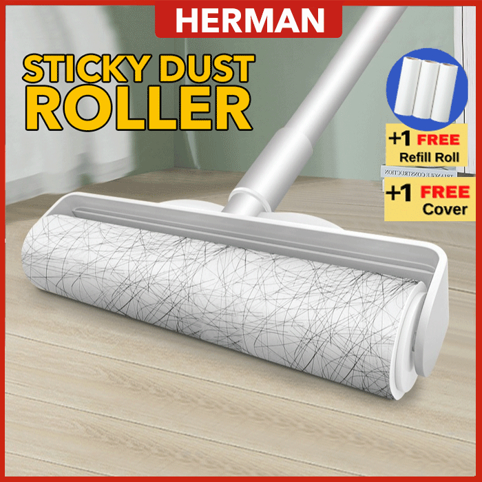 Sticky Lint Roller Detachable Dust Hair Pet Fur Remover Bulu Baju Cover ...