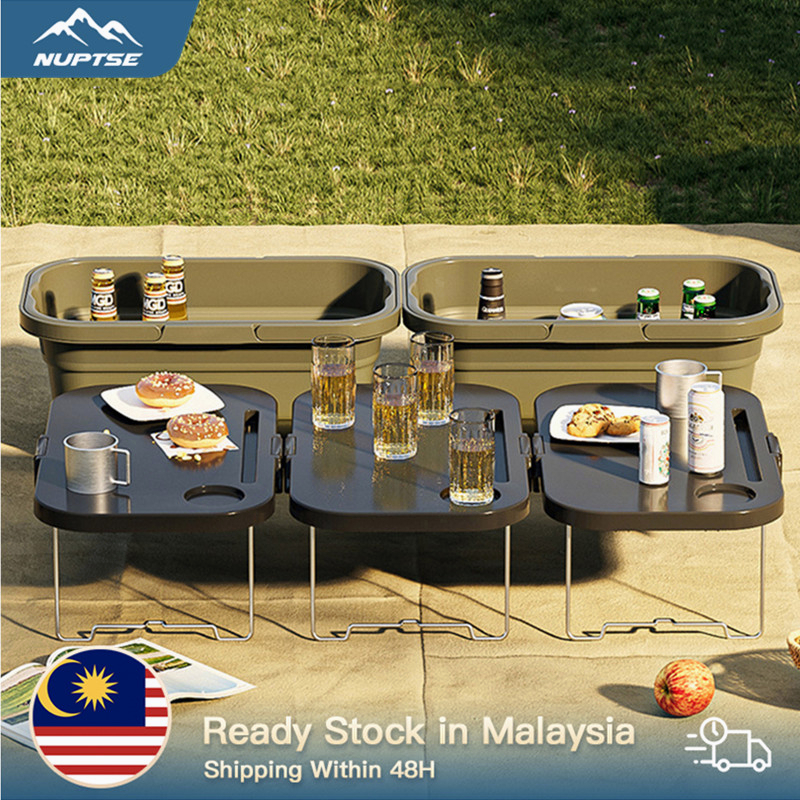 Camping Folding storage basket covered portable picnic basket outdoor ...