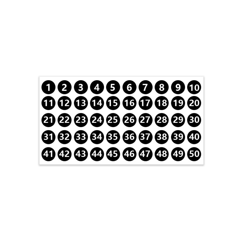 🇲🇾 2.5cm 1-200 Waterproof Large Size Number Flow Sticker Stick Label ...