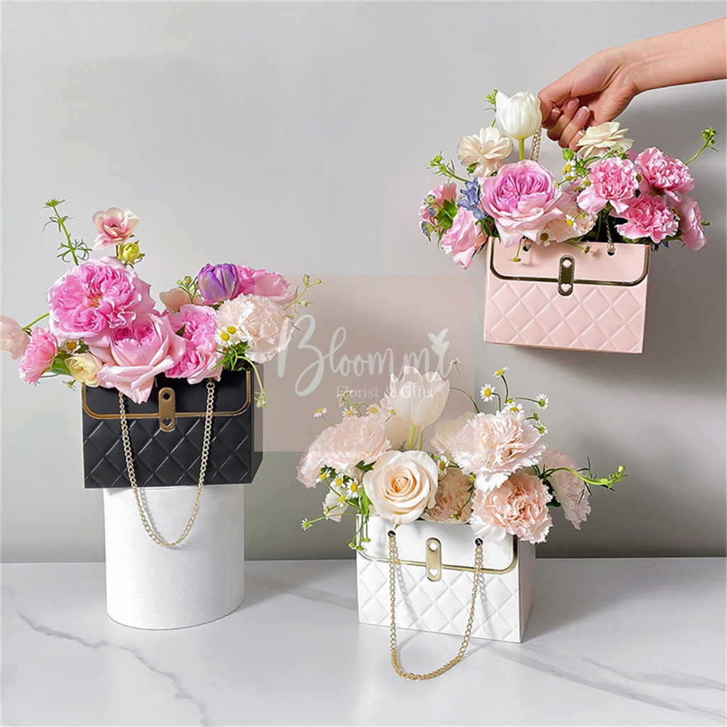COCO 1Pcs Cardboard Tote Bag Foldable Present Flower / Gift Box ...