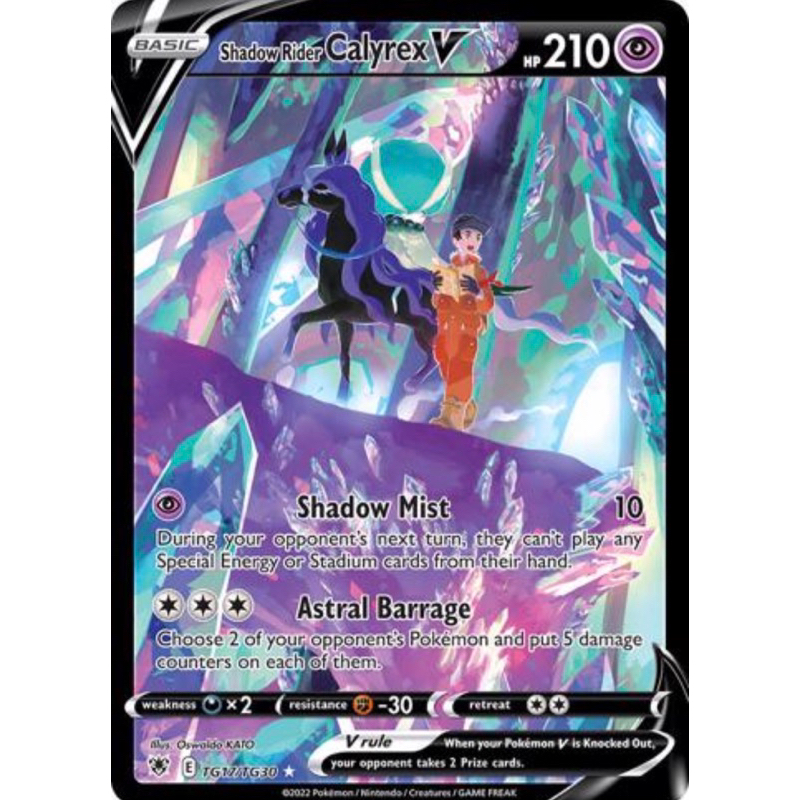 Shadow Rider Calyrex V Original pokemon trading card TCG | Shopee Malaysia