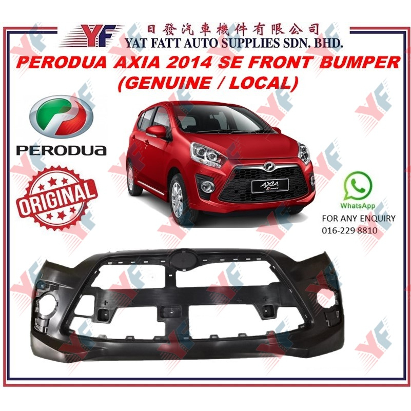 PERODUA AXIA 2014 SE FRONT BUMPER (GENUINE / LOCAL) | Shopee Malaysia