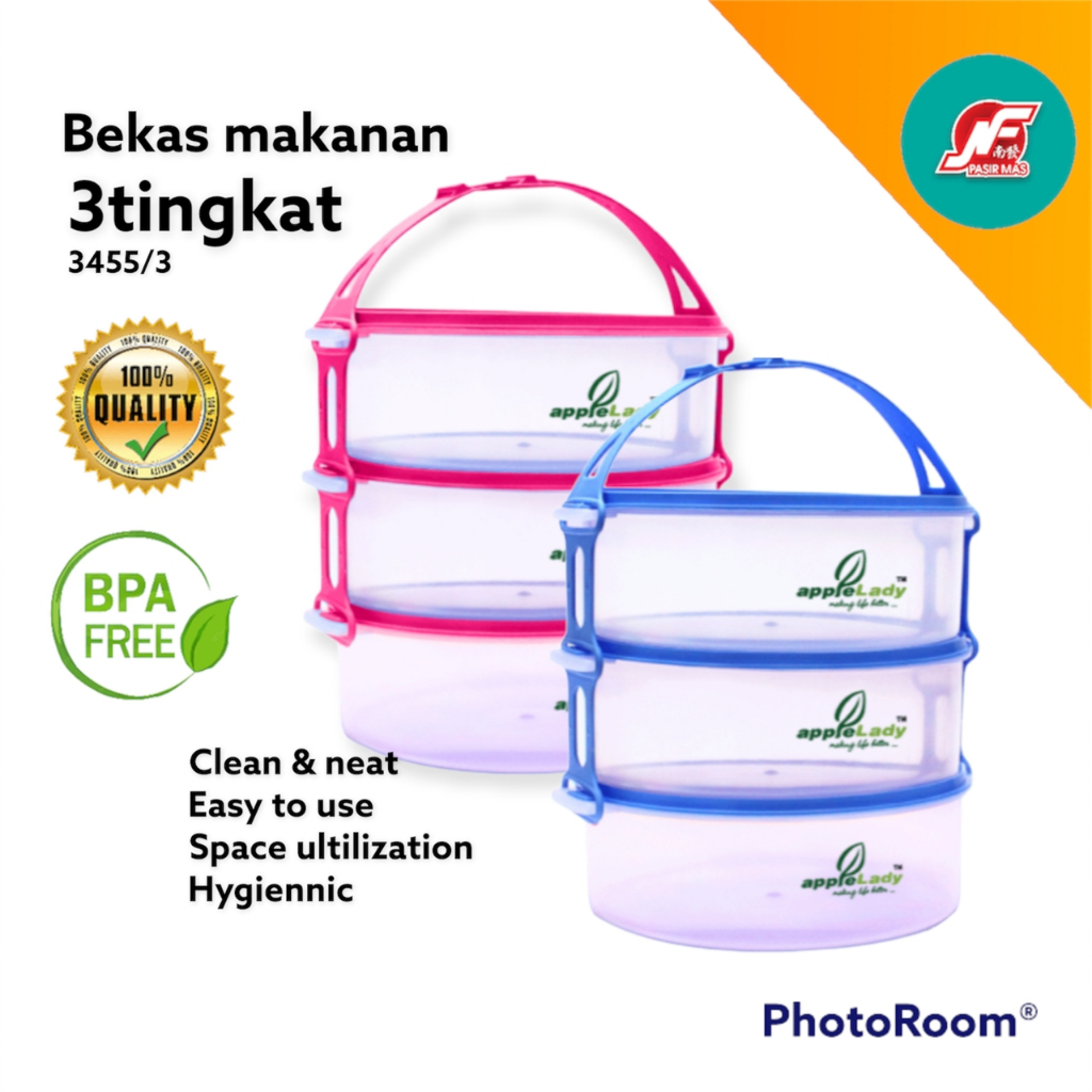 3455/3 3Tier Food container multi purpose bekas makanan bertingkat ...