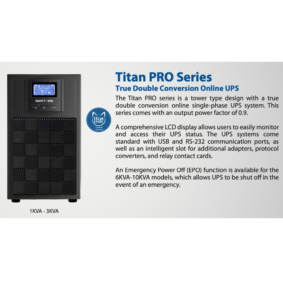 🗣 NEW RIGHT POWER TITAN PRO 2KVA UPS PURE SINEWAVE (TITANPRO 2K)*2 ...