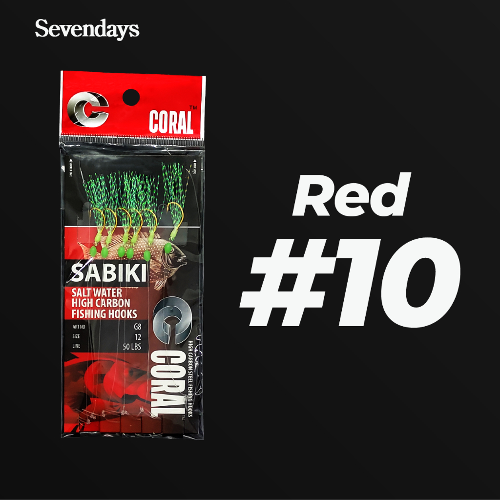 SevenDays Sabiki Rig Size #6 - #16 Fishing Hook Apollo Apolo Pancing ...