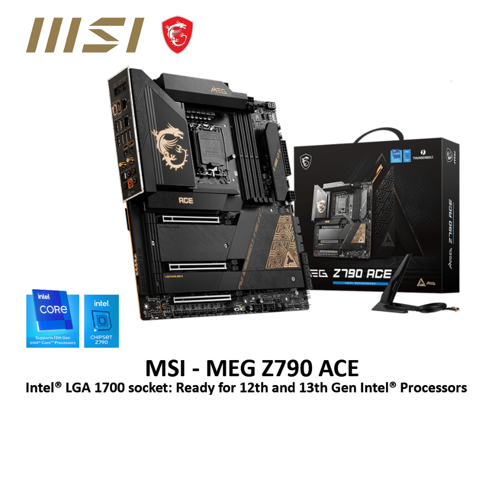 MSI MEG Z790 ACE INTEL LGA 1700 ATX MOTHERBOARD (COMBO 14900K / 14900KF ...
