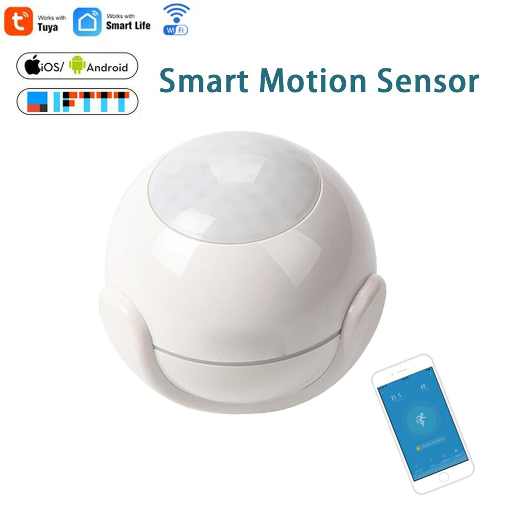 TUYA Smart Wifi PIR Motion Sensor Built-in battery Alarm Passive ...
